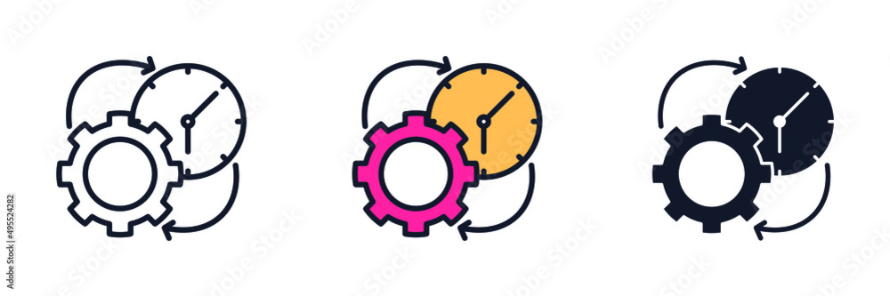 time management icon symbol template for graphic and web design ...