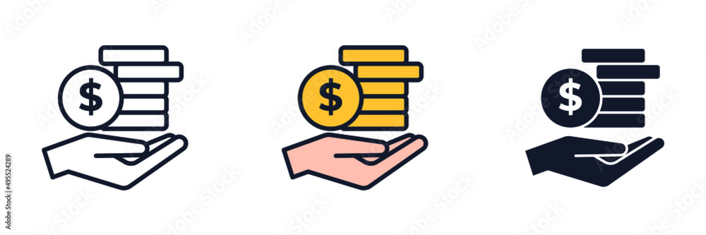 earning icon symbol template for graphic and web design collection logo ...