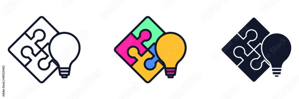 solution icon symbol template for graphic and web design collection ...