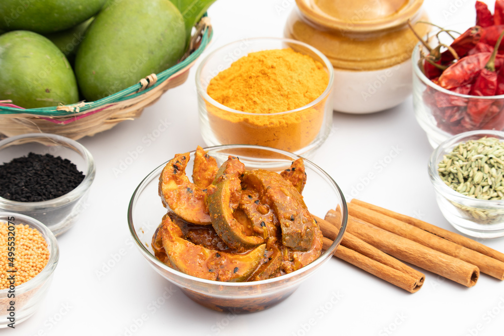 Mango Pickle Also Known As Aam Ka Achar, Aam Chunda, Maagaya, Avakaya ...