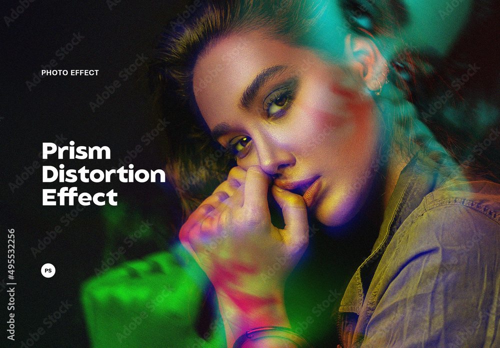Camera Lens Distortion Photo Effect Mockup Stock Template | Adobe Stock