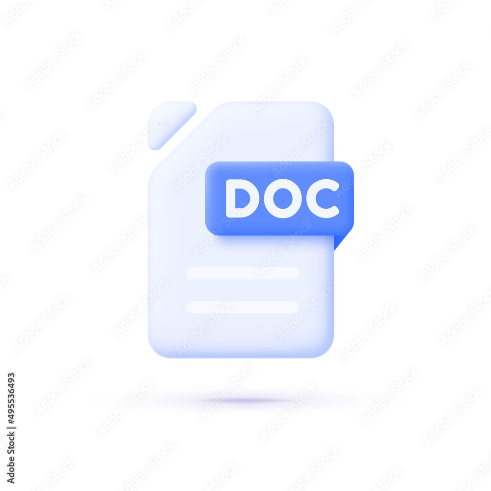 Doc on white background. Cartoon illustration on white backdrop. 3d ...