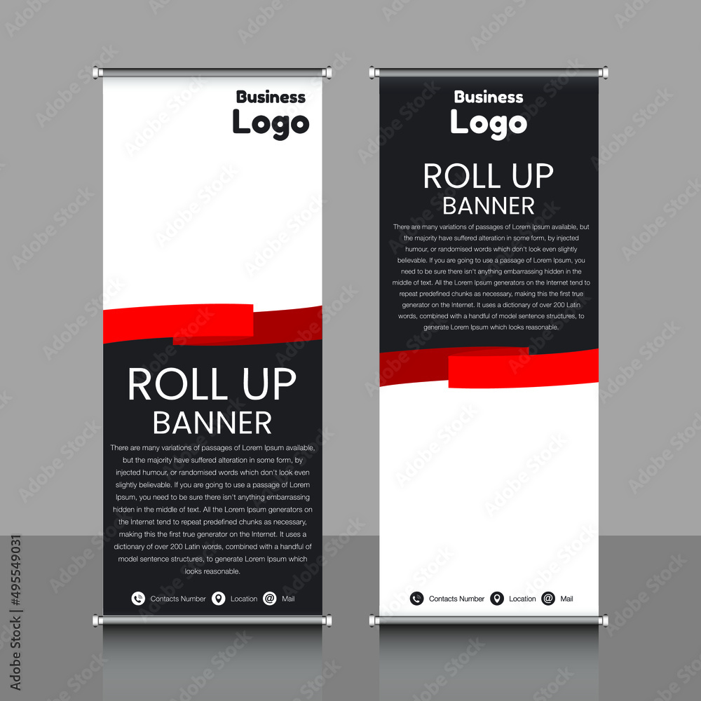 Vertical Banner Design Signboard Advertising Brochure Flyer Template ...