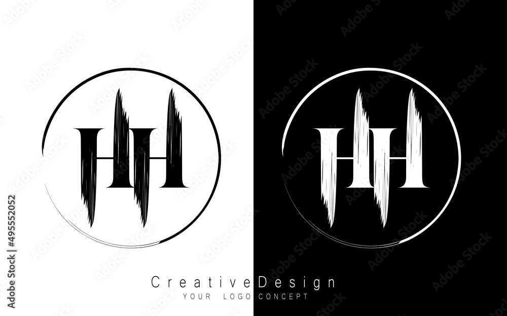 HH letter logo design template vector Stock Vector | Adobe Stock