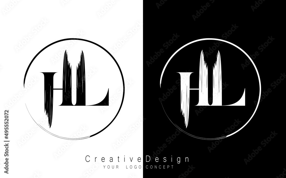 HL letter logo design template vector Stock Vector | Adobe Stock