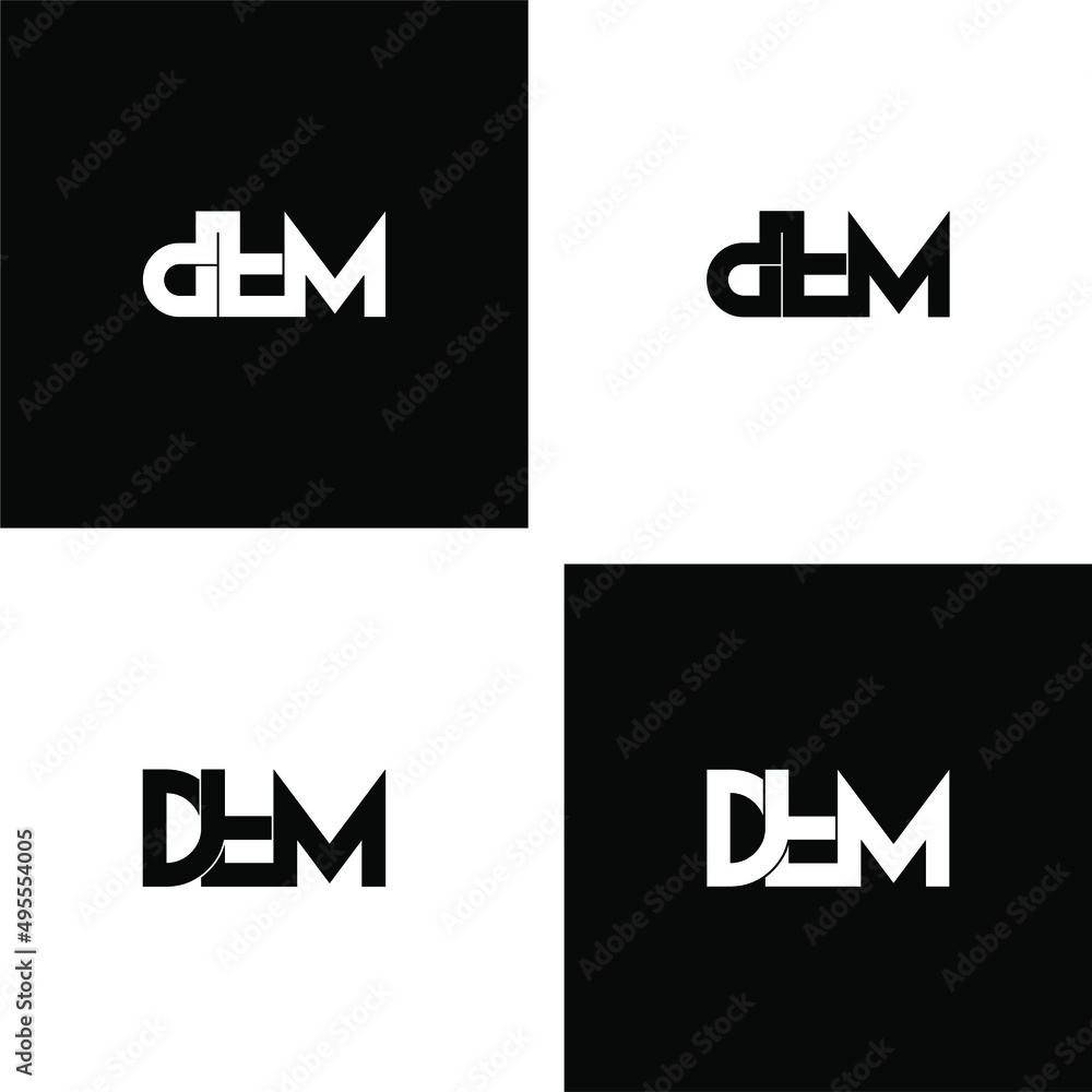dtm letter original monogram logo design set Stock Vector | Adobe Stock