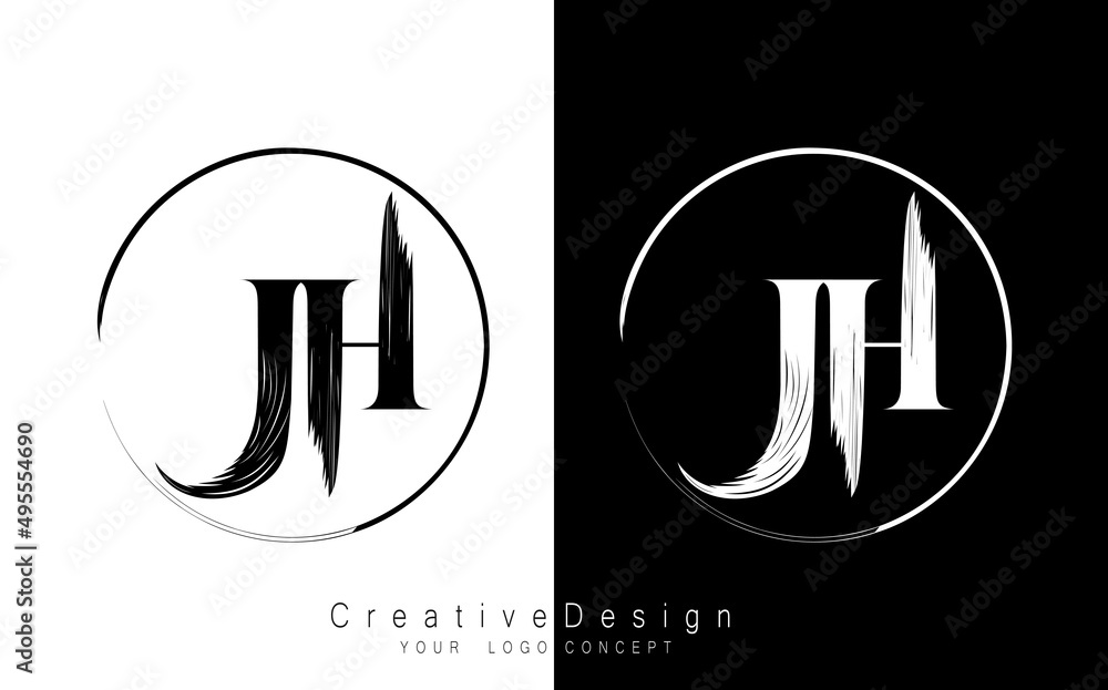 JH letter logo design template vector Stock Vector | Adobe Stock
