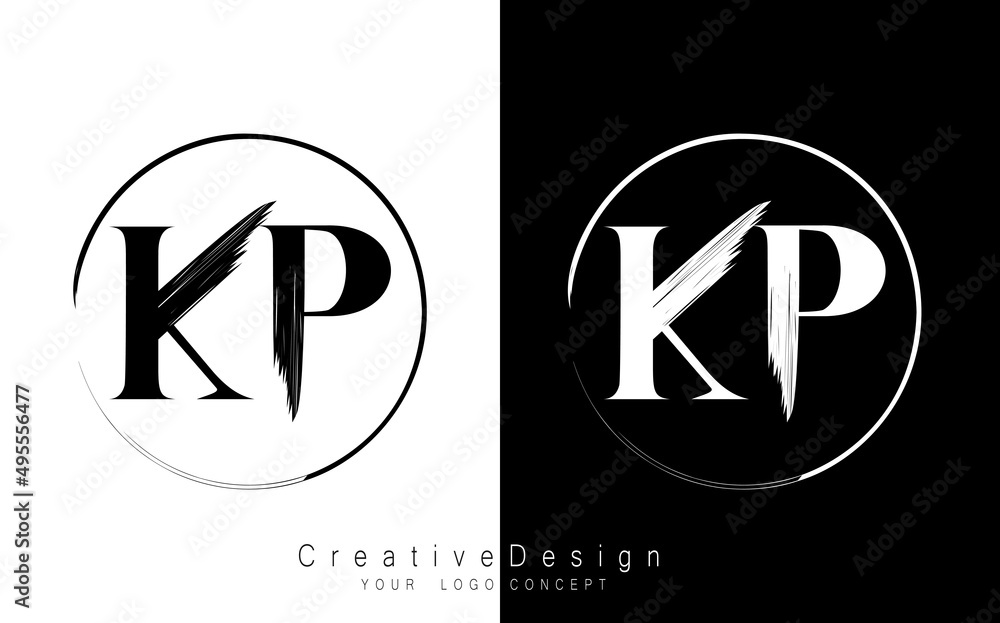 KP letter logo design template vector Stock Vector | Adobe Stock