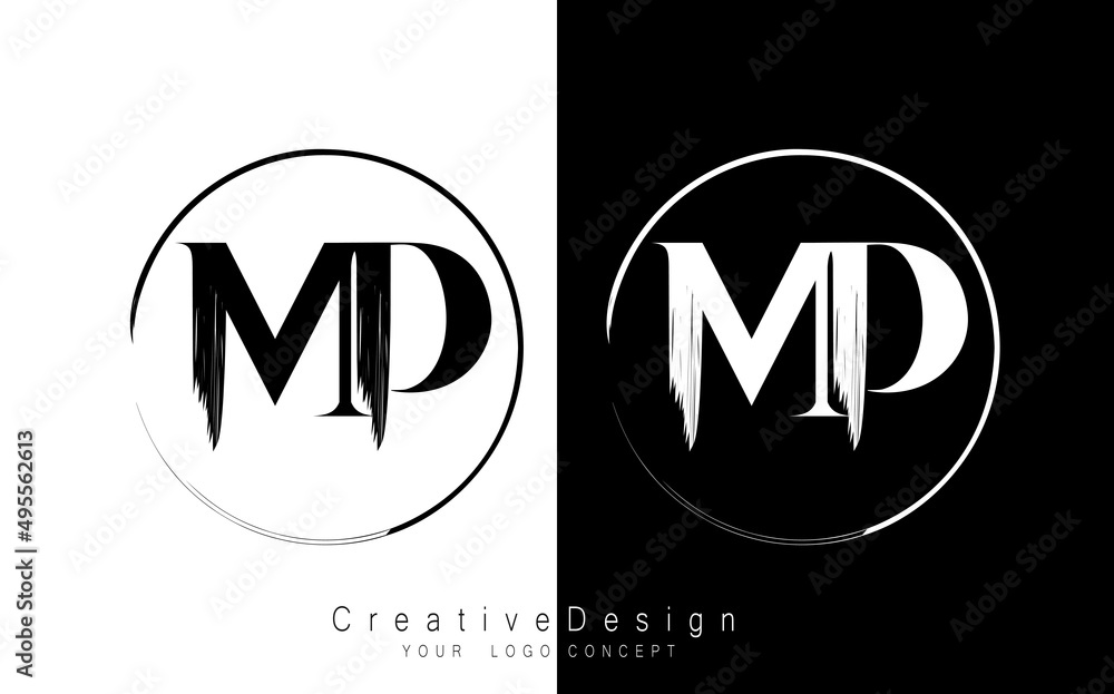 MP letter logo design template vector Stock Vector | Adobe Stock