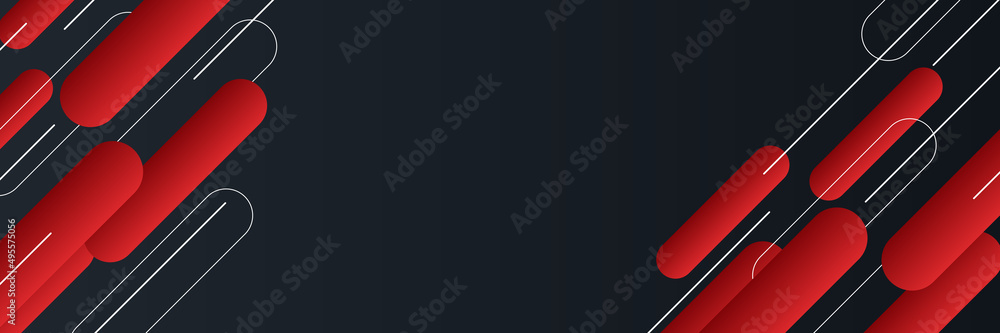 abstract technology gradient background. black red banner. Vector ...
