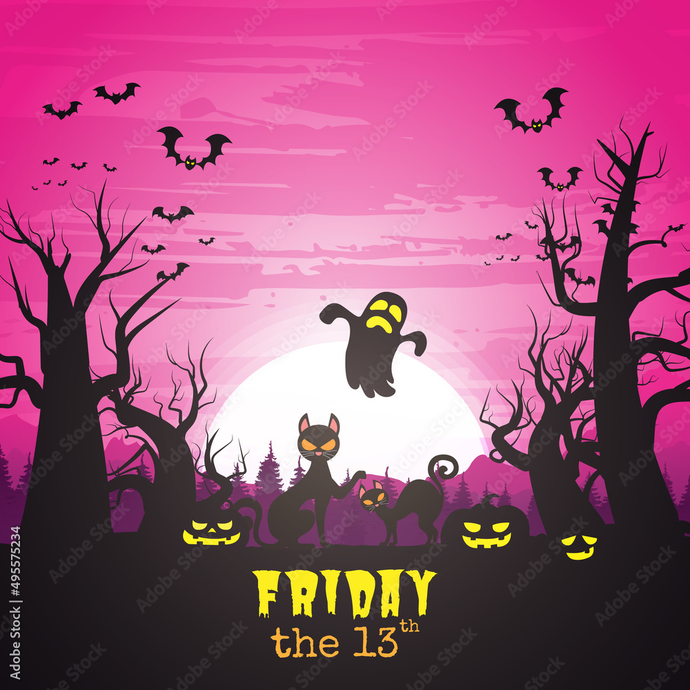 Friday the 13th Vector illustration Stock Vector | Adobe Stock