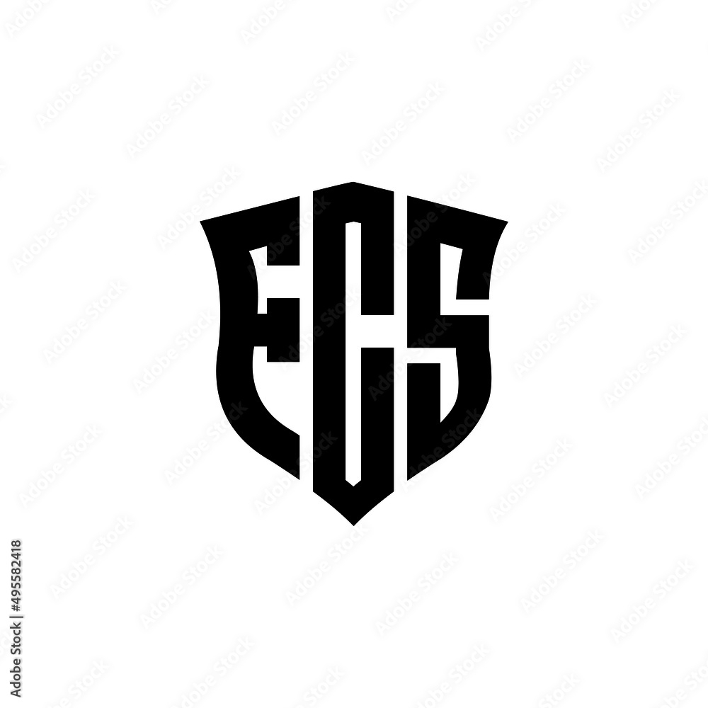 FCS letter logo design with white background in illustrator, vector ...