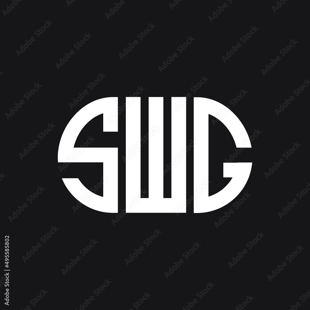 SWG letter logo design on Black background. SWG creative initials ...