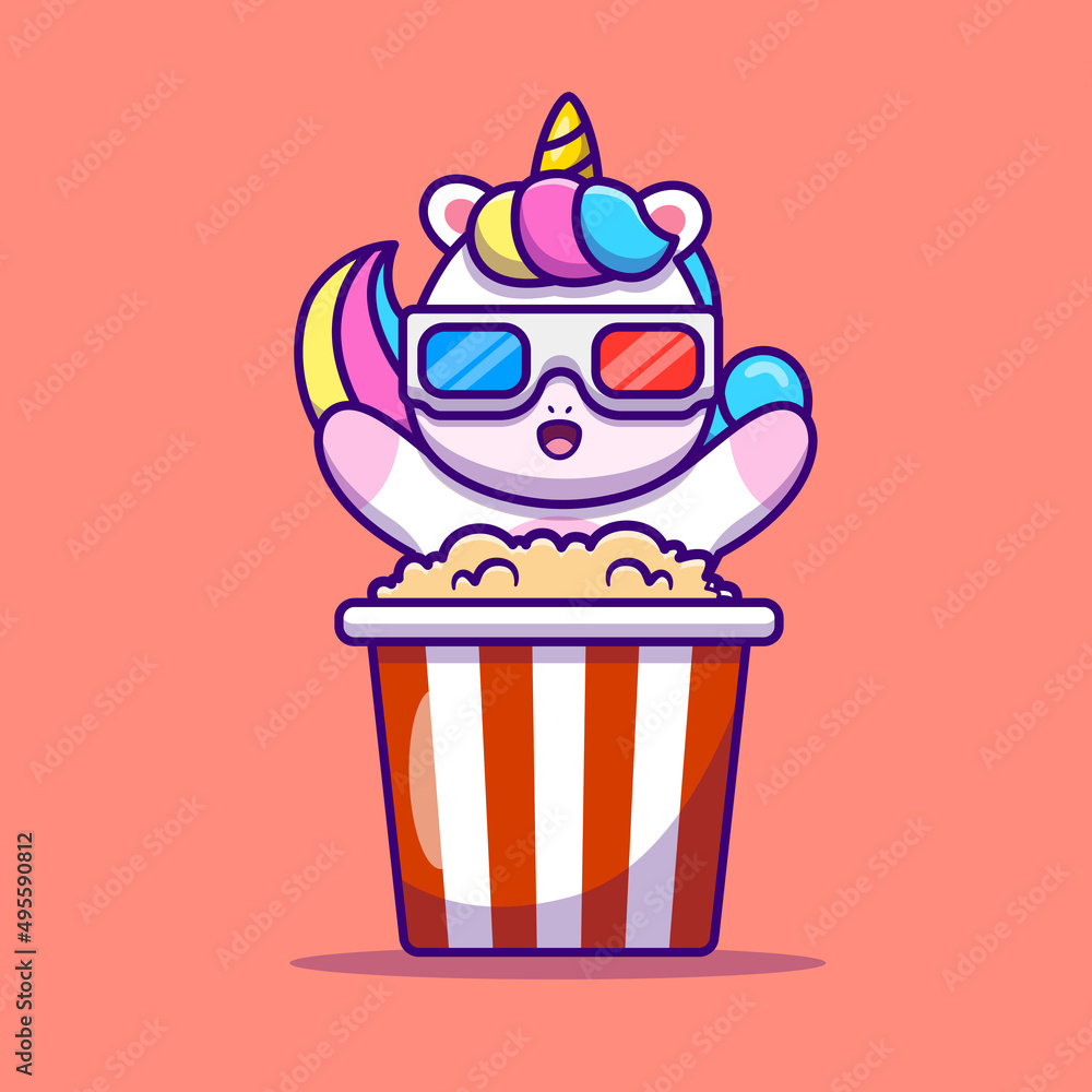 Eating Popcorn Cartoon