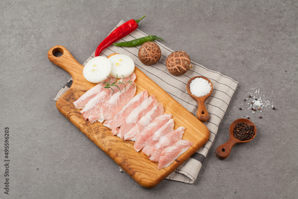 Raw meat, directing, salt, cooking, food, menu, fresh, meat, juice ...