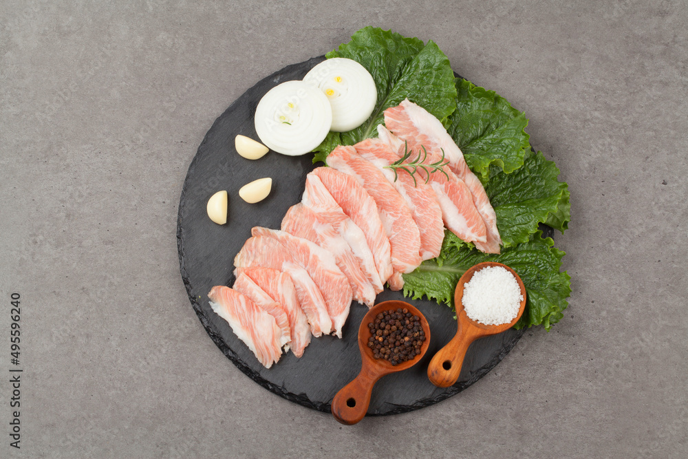 Raw meat, directing, salt, cooking, food, menu, fresh, meat, juice ...