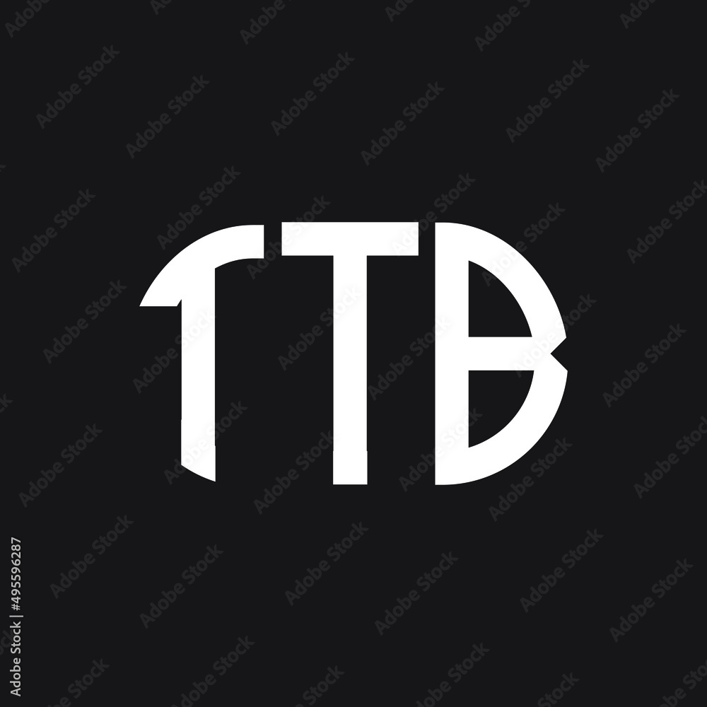 TTB letter logo design on black background. TTB creative initials ...