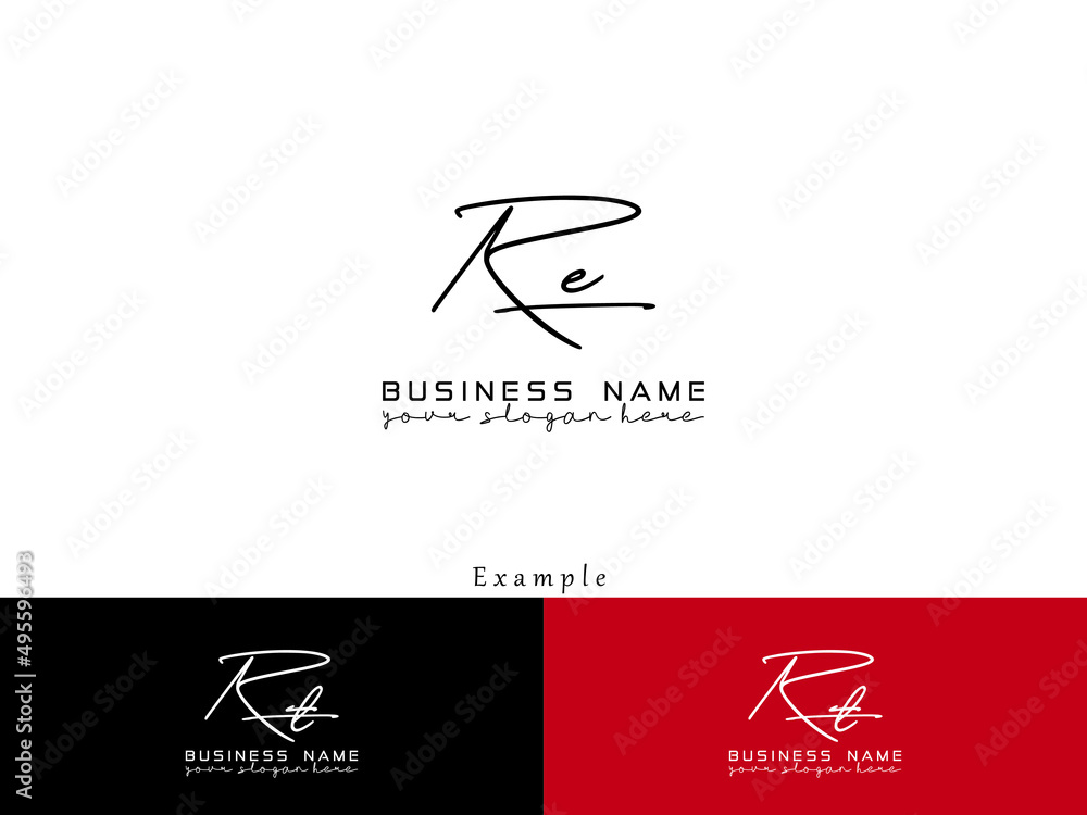Minimalist RE Logo Design, Premium Re er Signature Logo Design For All ...