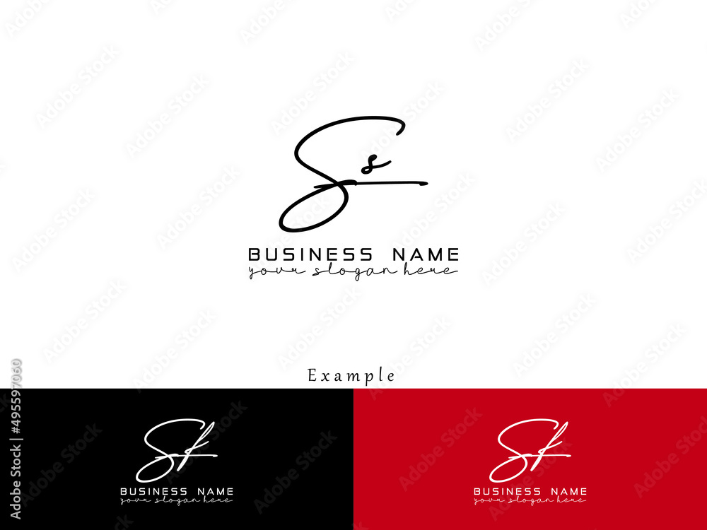 Vecteur Stock Initial SS Logo Letter Design, Ss ss Signature Letter ...