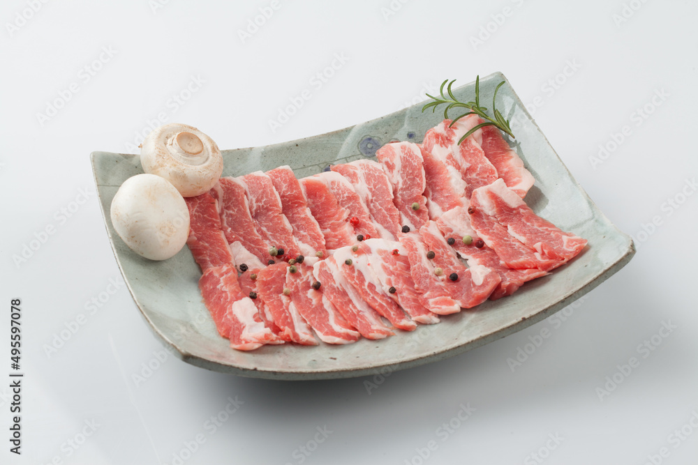 Raw meat, production, salt, cooking, food, menu, fresh, meat, juice ...