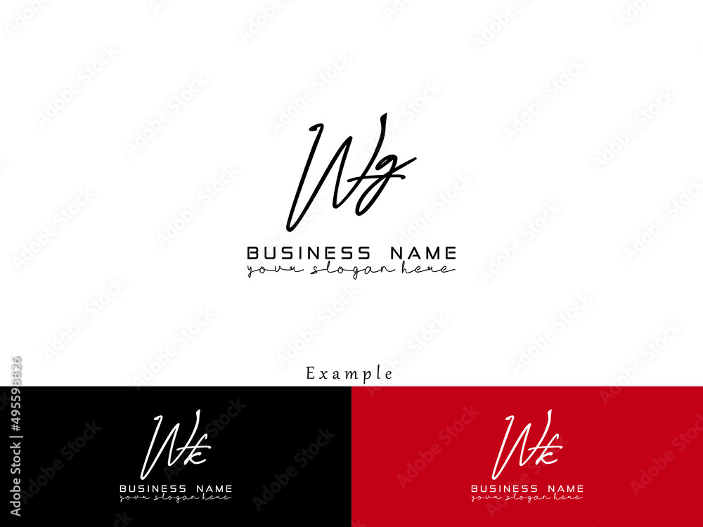 Letter WG Logo Icon Design, Signature Wg gw Letter Logo Image Design ...