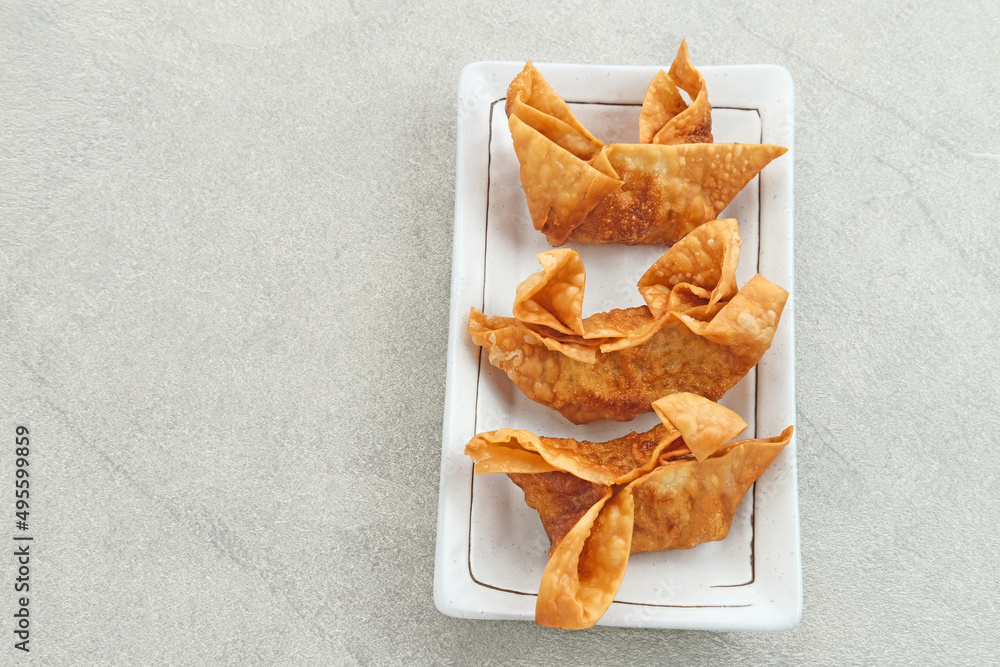 Pangsit, Pangsit Goreng, Delicious Pangsit Ayam Goreng (Chicken Fried ...