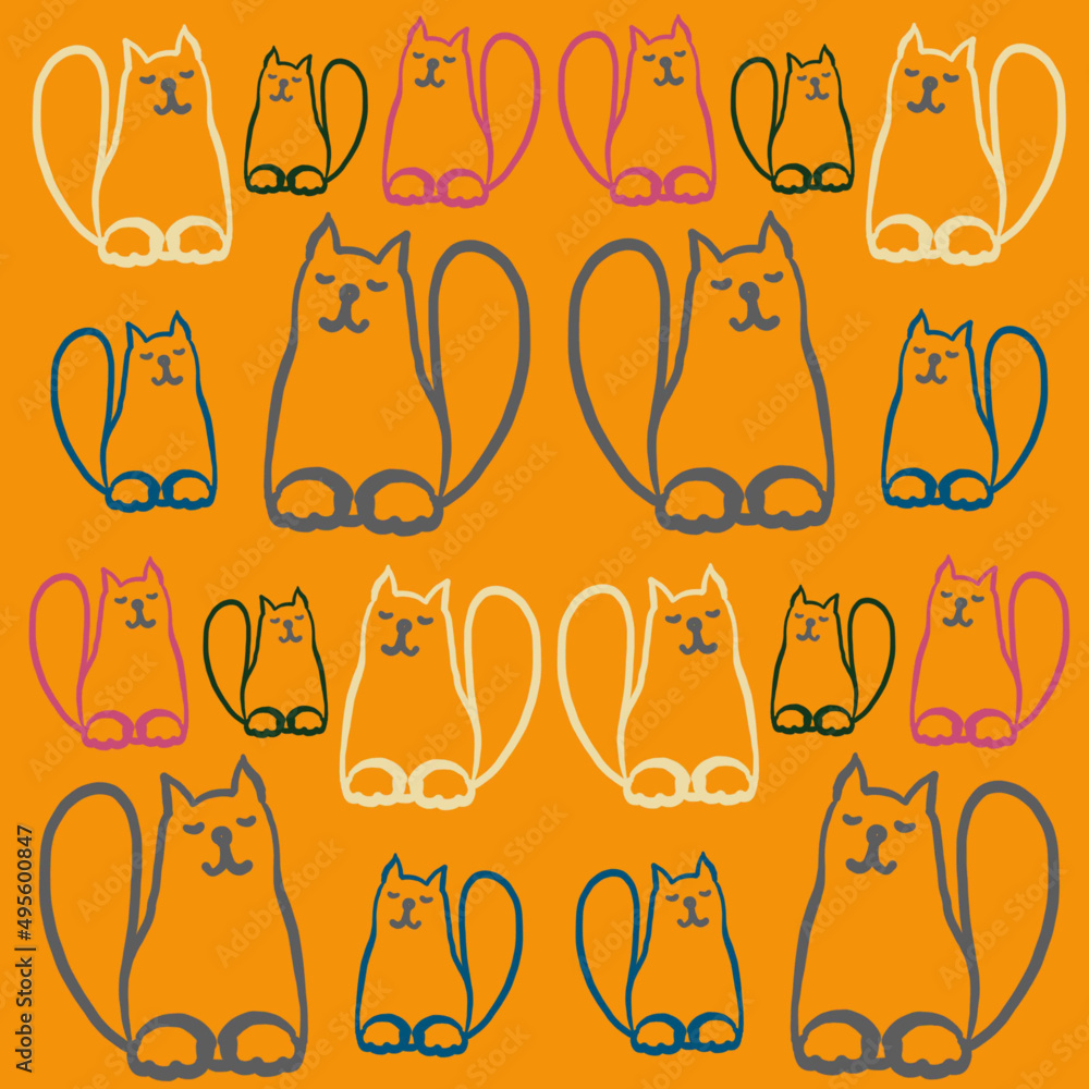 Cat Linart Cat linear Drawing Of A Cat a Balding Cat color Linear cat-linart-cat-linear-drawing-of-a-cat-a-balding-cat-color-linear