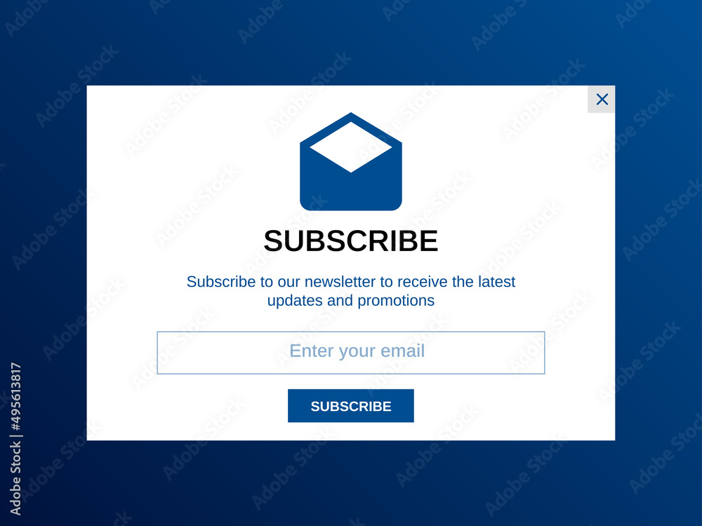 Modern newsletter pop up banner design, themes and template ...