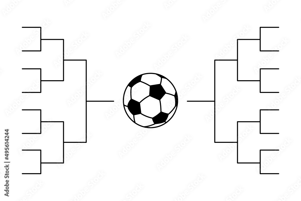 Soccer, football Tournament bracket templates on white background ...