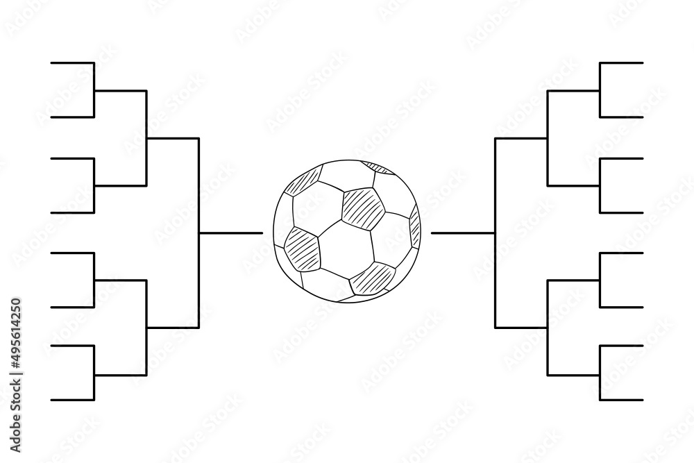 Soccer, football Tournament bracket templates on white background ...
