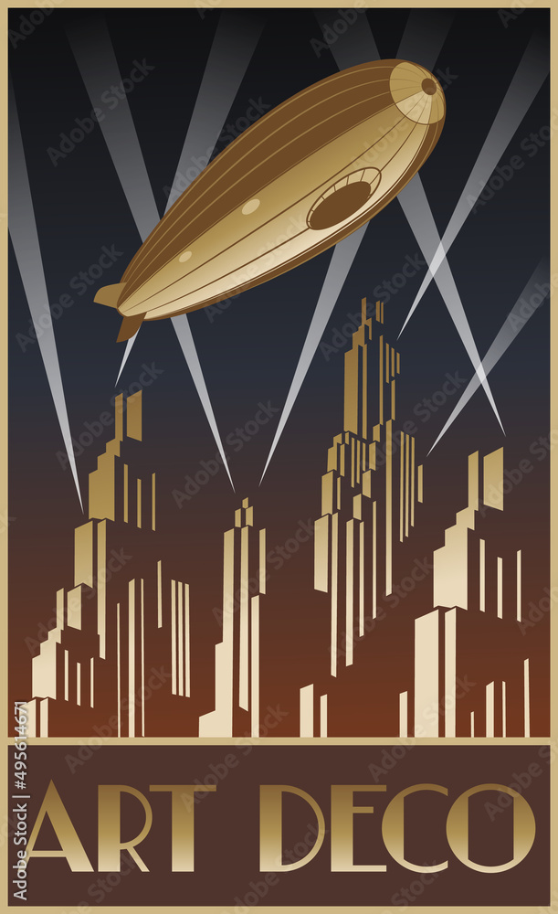 Art Deco Style Poster 1920s Retro Future Design Stock Vector Adobe Stock Art Deco Style Poster 1920s Retro Future Design Stock Vector Adobe Stock