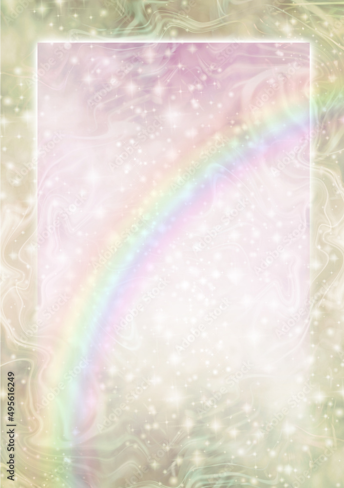 Golden Rainbow Border Template Background -large subtle rainbow arcing ...