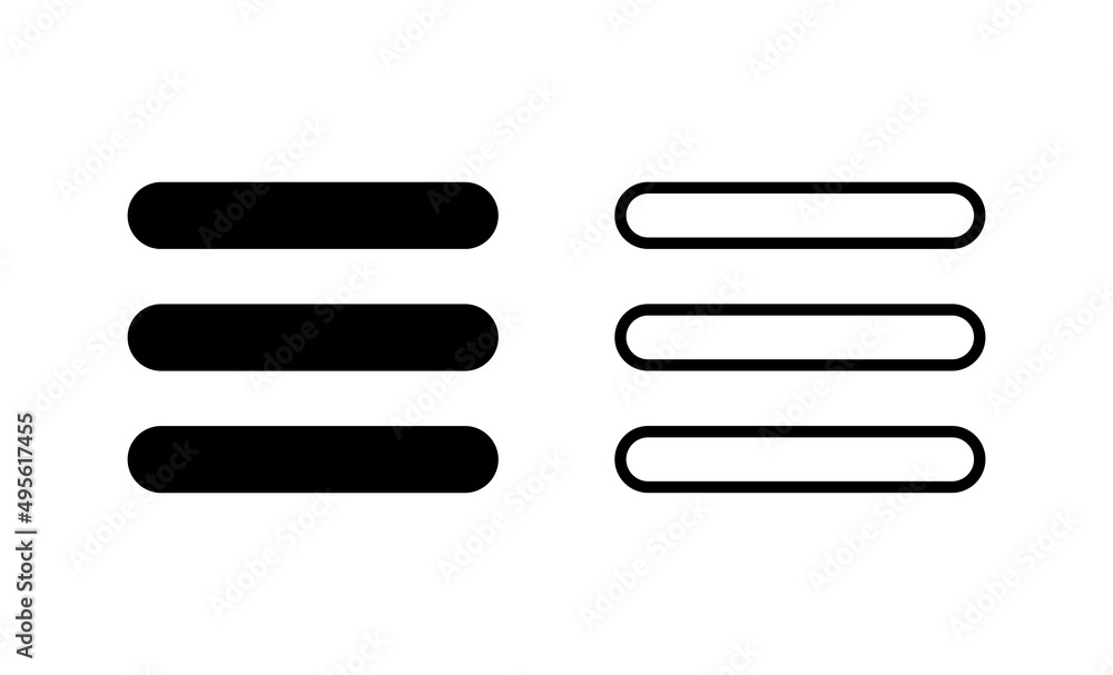 Menu icon vector. web menu sign and symbol. hamburger menu symbol Stock ...