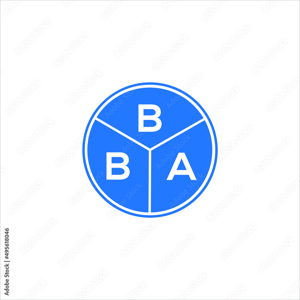 BBA letter logo design on White background. BBA creative initials ...