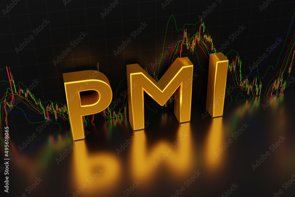 Purchasing Managers Indexes - pmi sign in gold letters on the ...