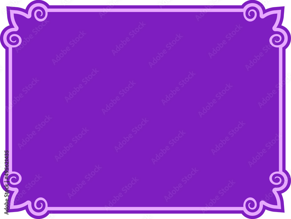 Vector border frame. Purple pink background, page or banner. Beautiful ...