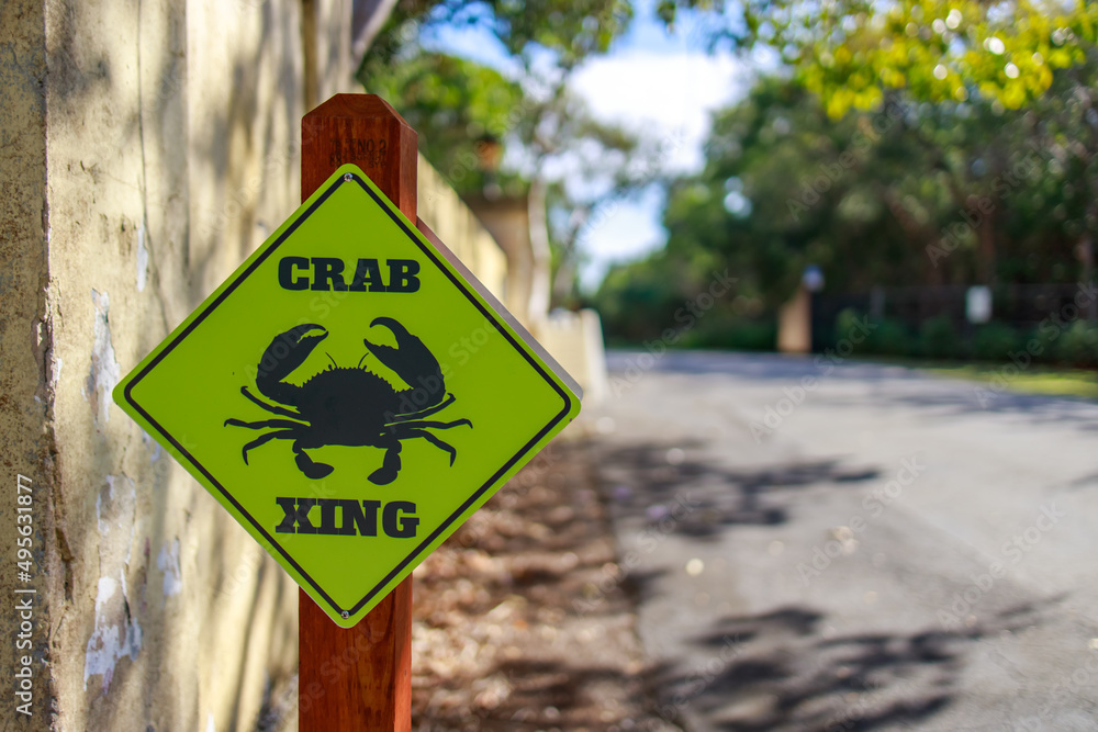 Animal Xing Sign: Crab crossing symbol Stock Photo | Adobe Stock