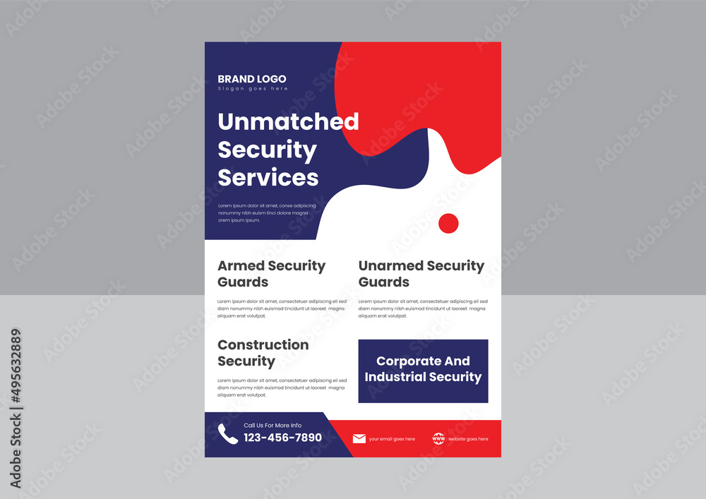 expert security service flyer poster design template. professional ...