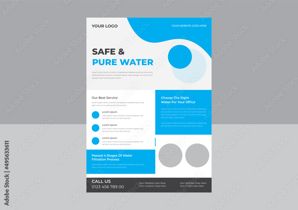 Pure water flyer design, Clean safe water poster design, Water ...