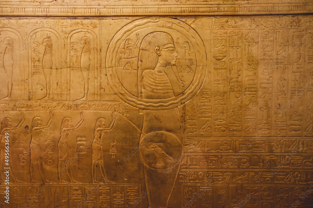 Cairo, Egypt - November 02, 2021: An Outer Golden Shrine of Egyptian ...