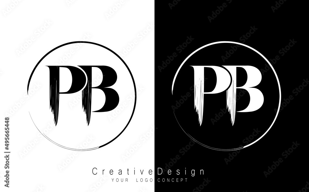 PB letter logo design template vector Stock Vector | Adobe Stock