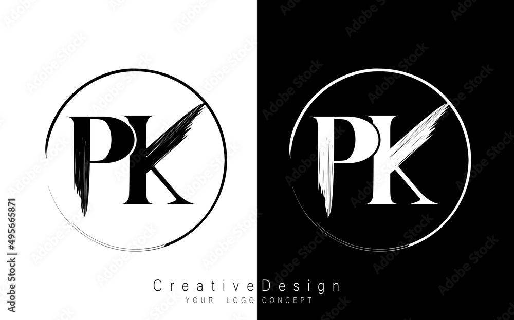 PK letter logo design template vector Stock Vector | Adobe Stock