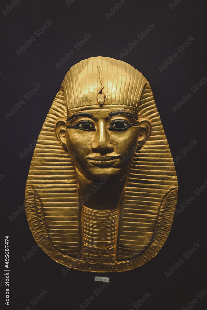 Cairo, Egypt - November 02, 2021: Golden Mask of Ancient Egyptian ...