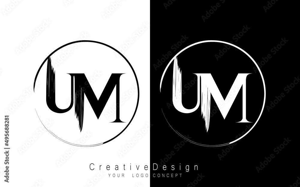 UM letter logo design template vector Stock Vector | Adobe Stock