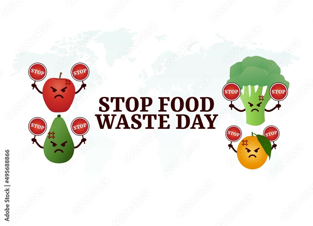 vector graphic of stop food waste day good for stop food waste day ...