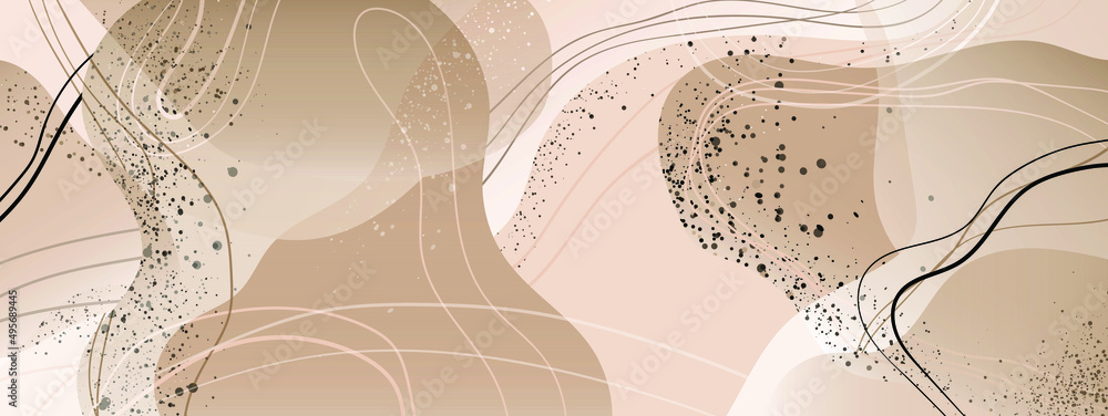Horizontal aesthetic abstract background in soothing shades of brown ...