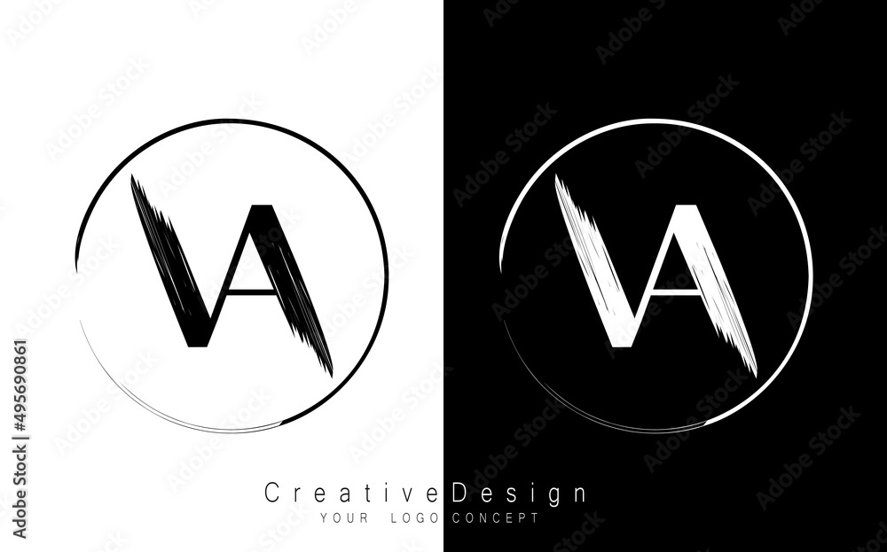 VA letter logo design template vector Stock Vector | Adobe Stock