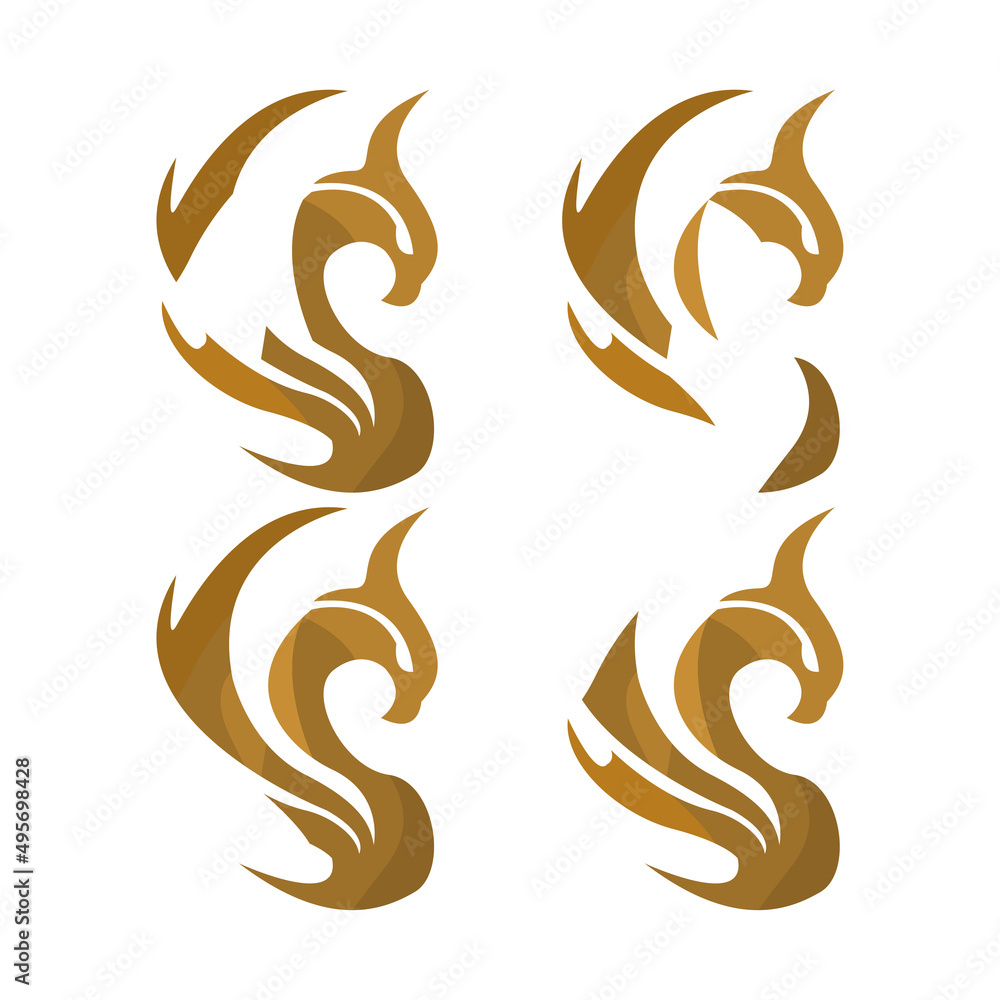 phoenix icon, company logo concept, on a white background, vector ...