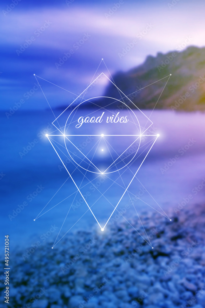 Sacred geometry inspired vector illustration with interlocking circles ...