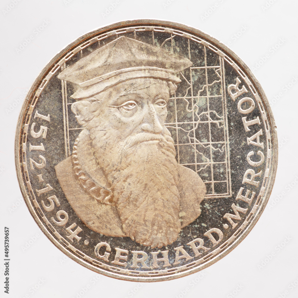 Germany - circa 1969: a 5 German Mark coin of the Federal Republic of ...